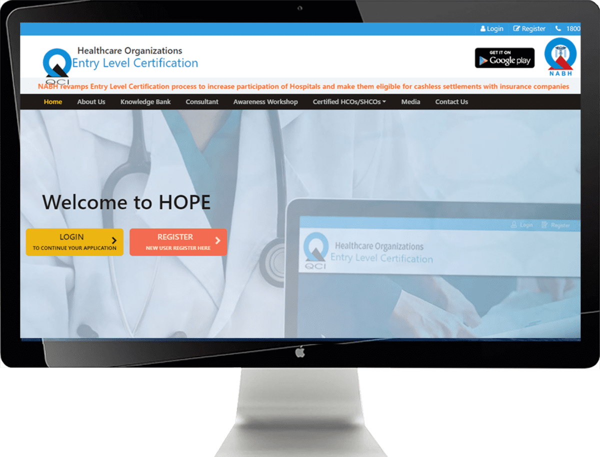 Entry level NABH, more than 275+ NABH certifications achieved, 100%...